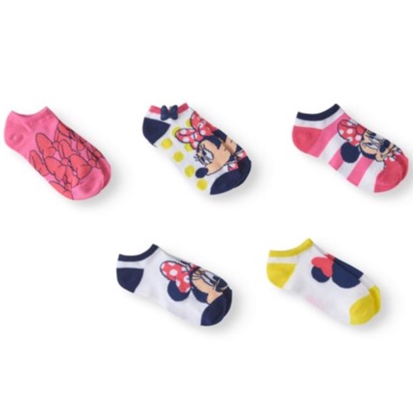 Disney | Accessories | 5 Pairs No Show Minnie Socks L4 | Poshmark